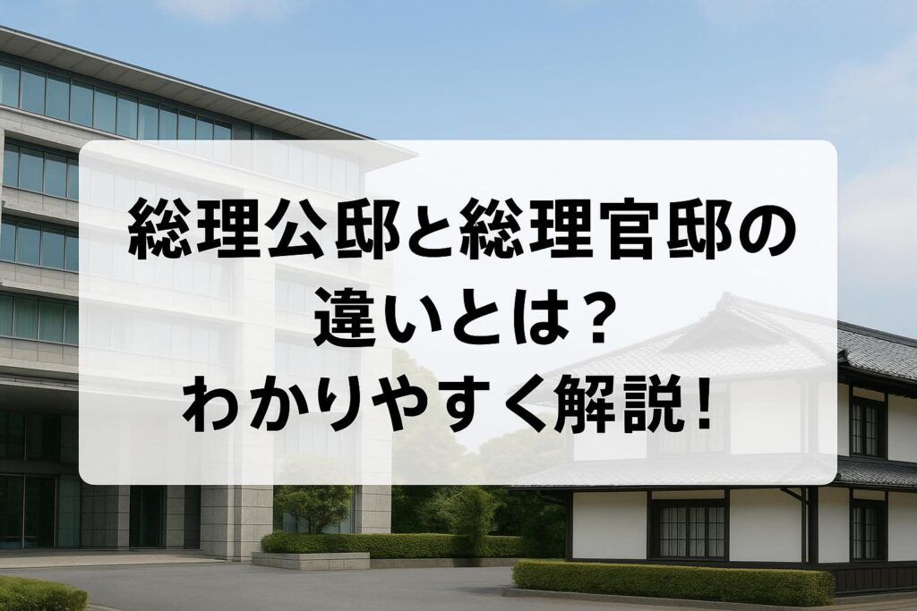 総理公邸と総理官邸の違いとは？知らないと恥ずかしい超基本をわかりやすく解説！ | 違いがわかる雑学